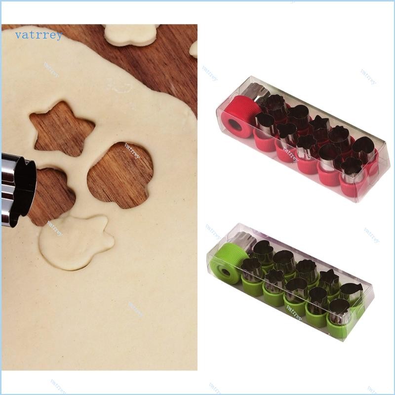 VA 12PCS Various Shape Cookie Press Biscuit Molds Biscuit Molding Tool ...
