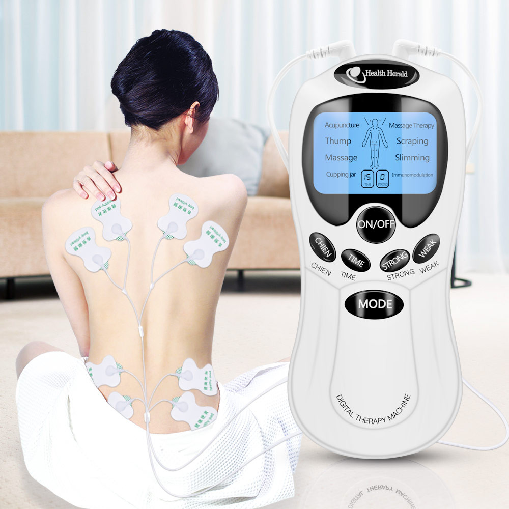 Dual Output Tens Muscle Stimulator Electric EMS Acupuncture Pulse ...