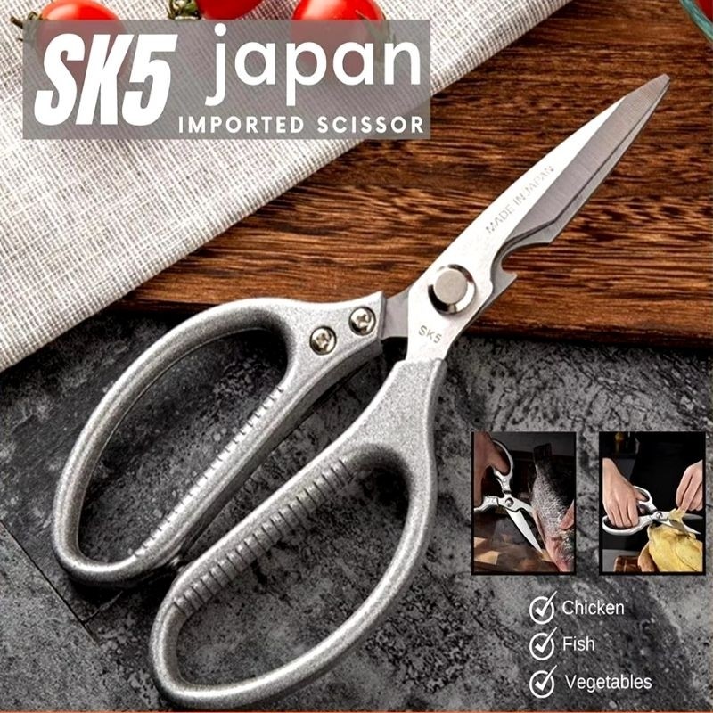 SK5 Japan Imported Multipurpose Heavy Duty Kitchen Scissor Chicken Bone ...