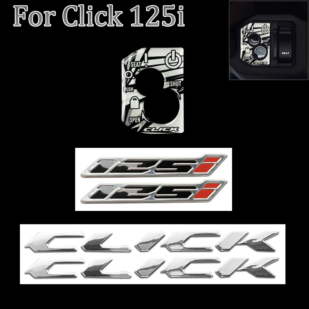 3pcs/SET Honda Click 125i Sticker 3D Soft Glue Emboss Letter Emblem ...