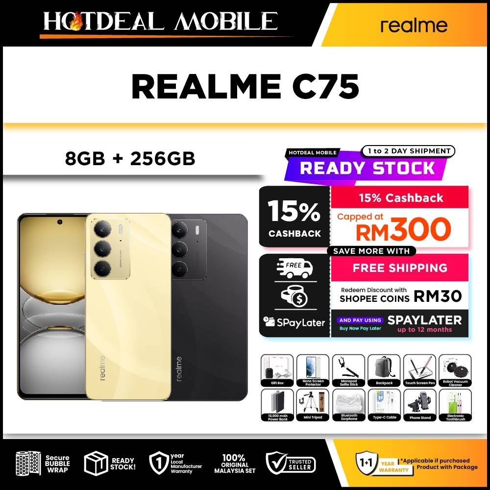 REALME C75 [24(8+16)GB RAM 256GB ROM] - Original REALME Malaysia | Shopee Malaysia