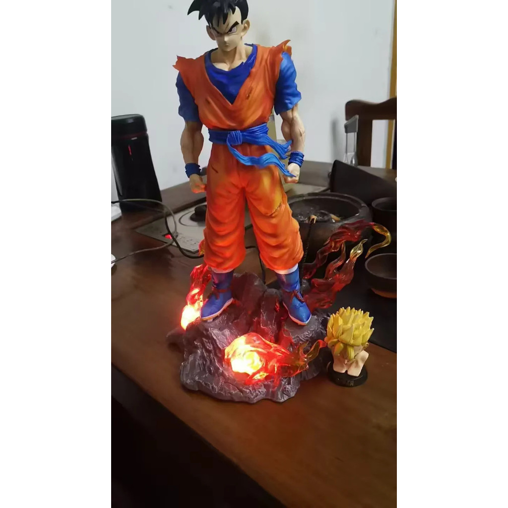 30CM Dragon Ball Z Saiyan Future Gohan Scene Figure with Light-Up Base ...