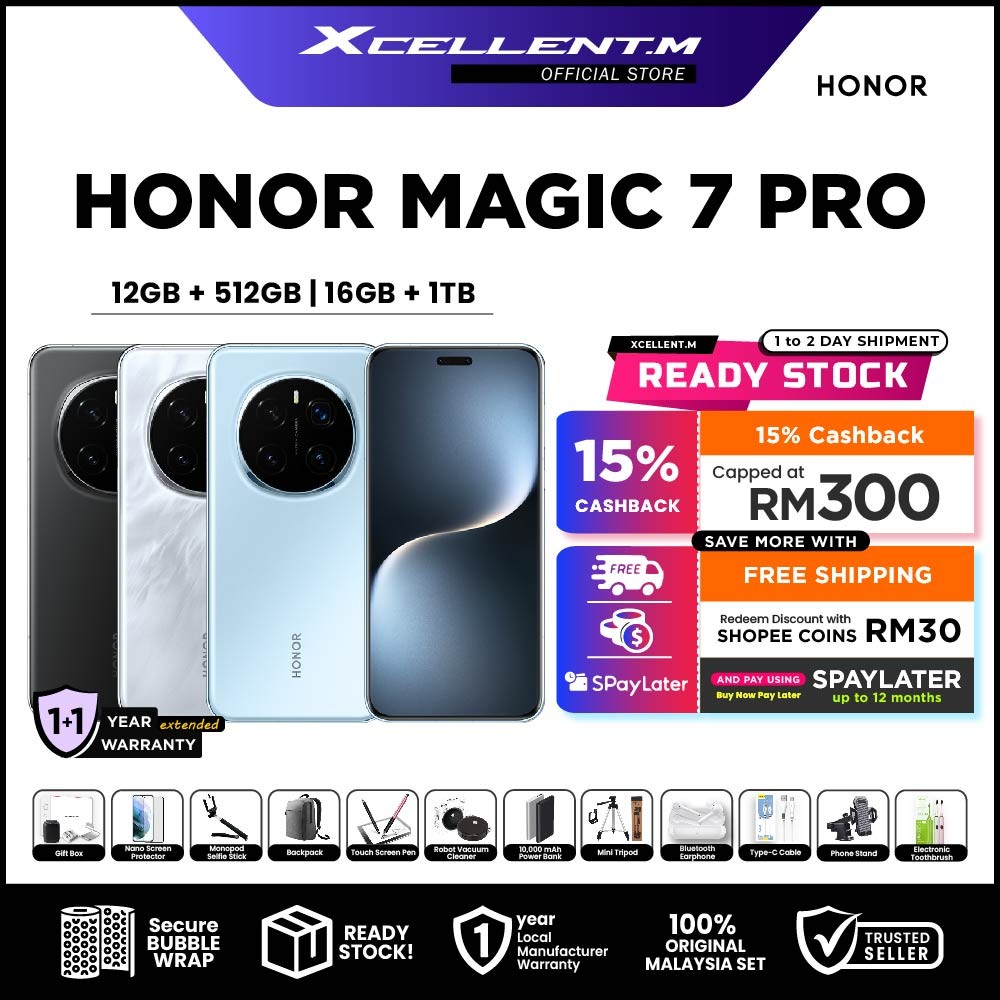 HONOR Magic 7 Pro 5G [24GB*(12+12)GB RAM 512GB ROM] [32GB*(16+16)GB RAM 1TB ROM] - Original ...