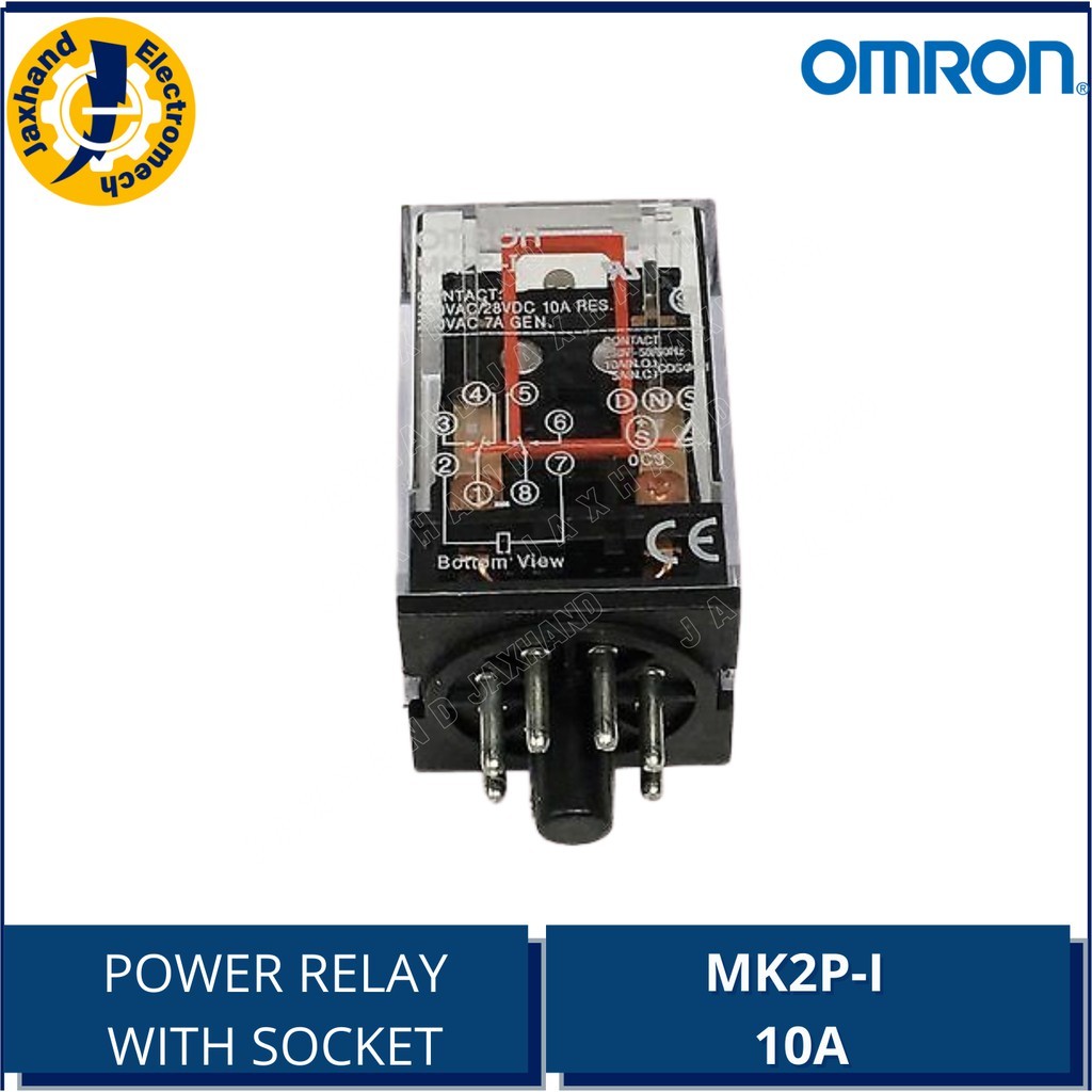 Omron Relay MK2P-I, 10A 250VAC, 8-PIN, 220VAC/24VDC with Socket General Purpose Relay | Shopee ...