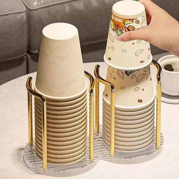 Desktop display rack tempat letak cawan plastik Pemegang cawan kertas ...