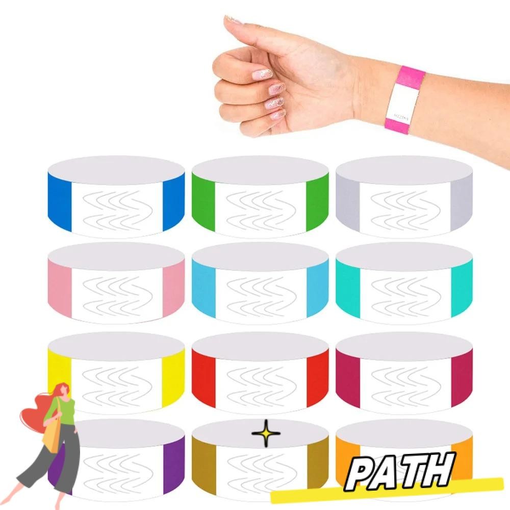 PA-HOME 100 Pcs Tyvek Wristbands, Paper Ticket Bar Identity Disposable ...