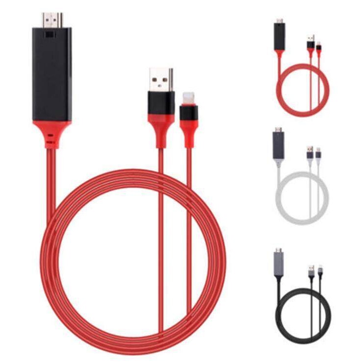New Arrival Mobile Phone To TV Adapter Cable 2m USB Lightning To HDMI ...