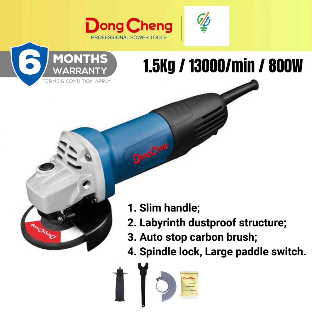 Dong Cheng Angle Grinder DSM05-100B 4" Electric Angle Grinder Cutting Grinding Machine | Shopee ...