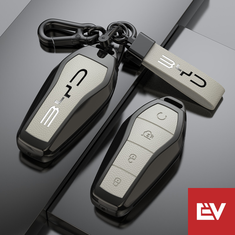 For BYD Key Cover Zinc Alloy Leather Texture For BYD Seal Dolphin ATTO ...