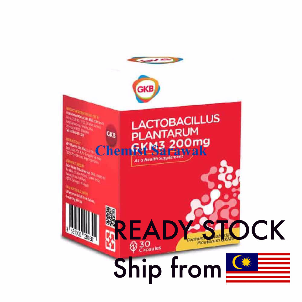 GKB Lactobacillus Plantarum GKM3 200mg 30's capsules | Shopee Malaysia