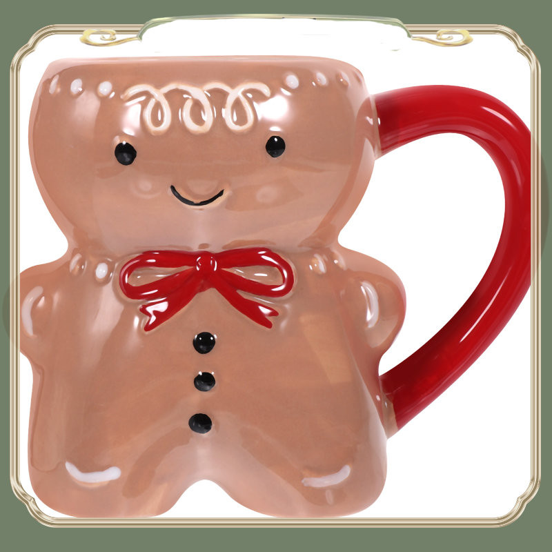 Gingerbread Man Cup Espresso Novelty Drinking Mug Coffee Vintage Decor ...