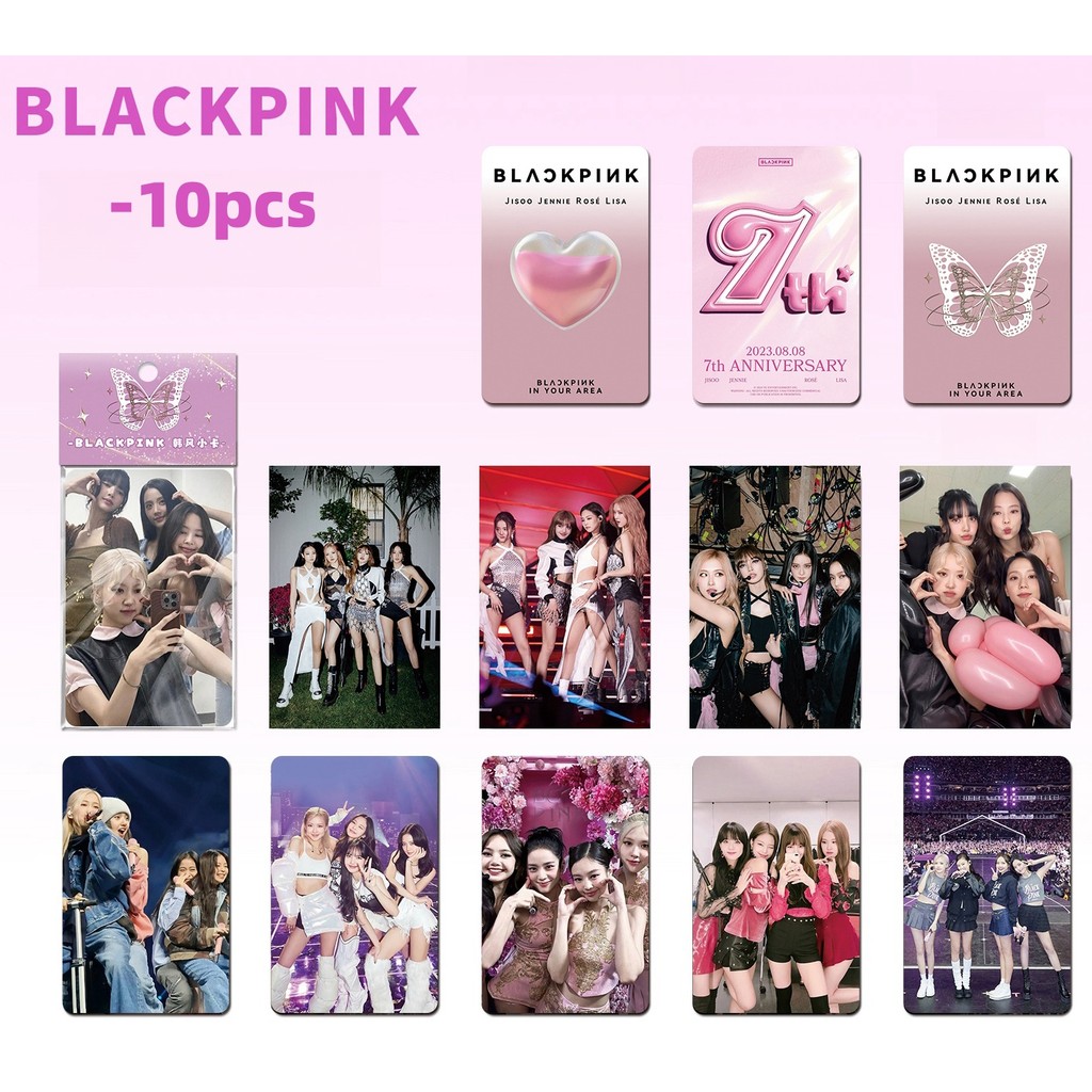 10pcs IVE BP ILLIT Lomo Cards AESPA ITZY (G)I-DLE LESSERAFIM Photocard WONYOUG IU Lisa Jennie ...