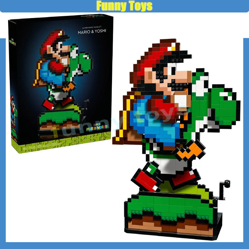 71438 Super Mario World: Mario & Yoshi Building Blocks Set 3D Puzzle ...