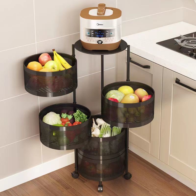 Kitchen Rotating Shelf Household Floor-standing Multi-Layer Snack Box ...