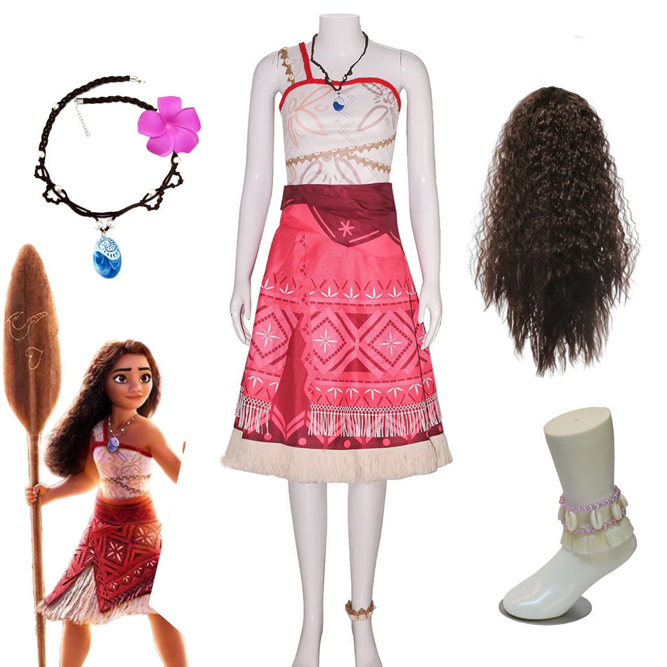 Moana 2 Same Style Dress Vaiana Sling Shoulder Princess Dress for Kids ...