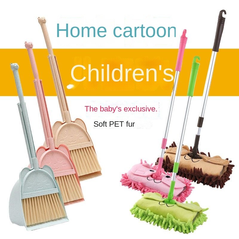 [Ready Stock] Children's Broom Dustpan Mop Set Mini Small Broom Corner ...