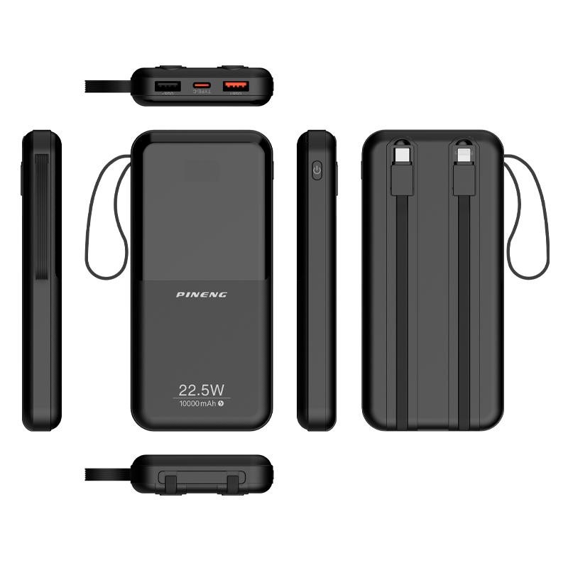 PINENG PN797 Model Powerbank Fast Charges Built-In Cable Type C Fruit ...