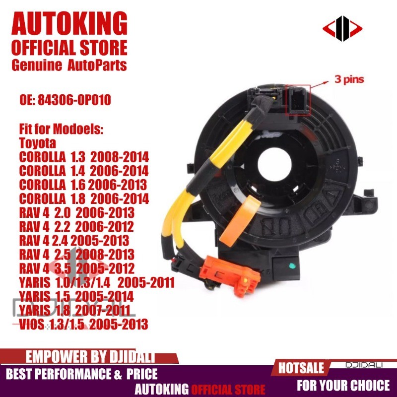 Clock spring Horn cover For Toyota RAV4 Yaris COROLLA VIOS (84306-0P010 ...