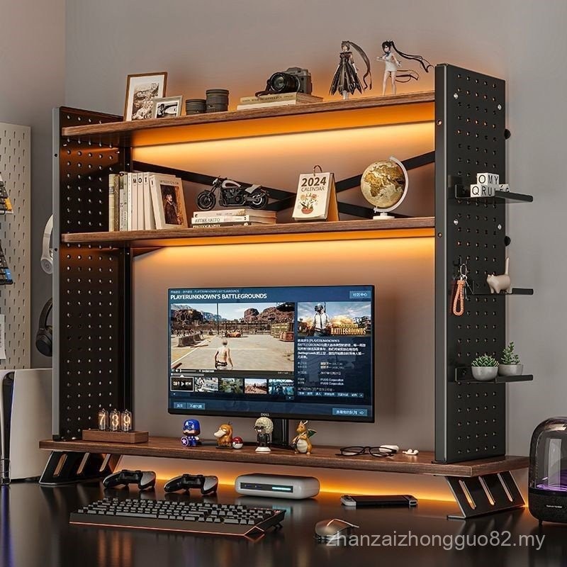 Desktop Shelf Desktop Bookshelf Desk Hole Board Shelf Multi-Layer ...