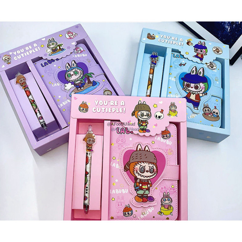 Labubu Notebook Pen Gift Box Sanrio Cartoon Gift Box Set Students Cute ...