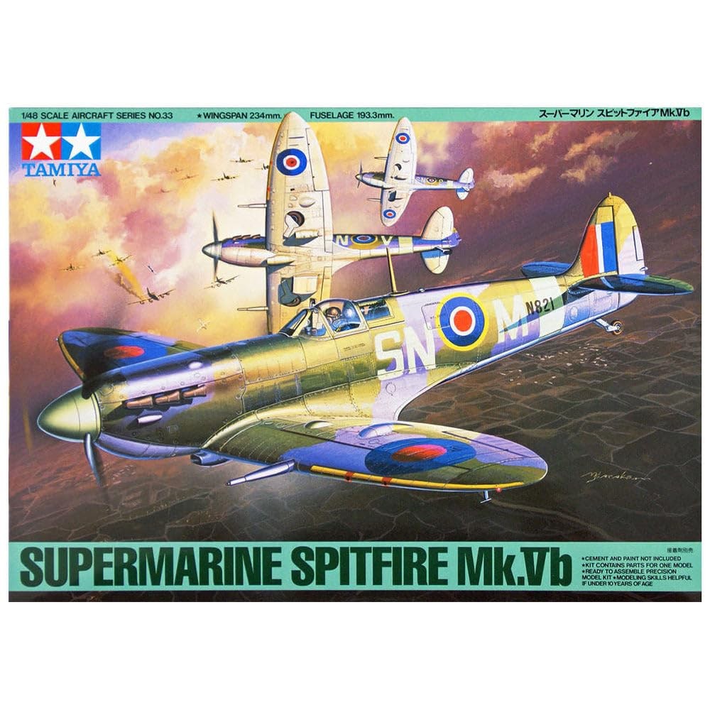 Tamiya 1/48 Masterpiece Series No.33 Royal Air Force Supermarine Spitfire Mk.Vb Plastic Model ...