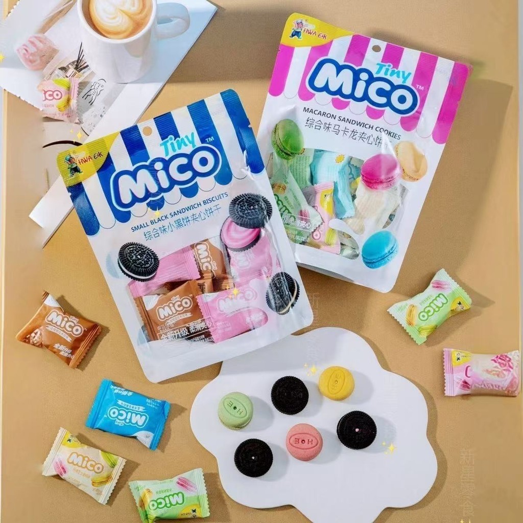 Mico Macaron Biscuits Sandwich Biscuits Mixed Flavor Children's ...