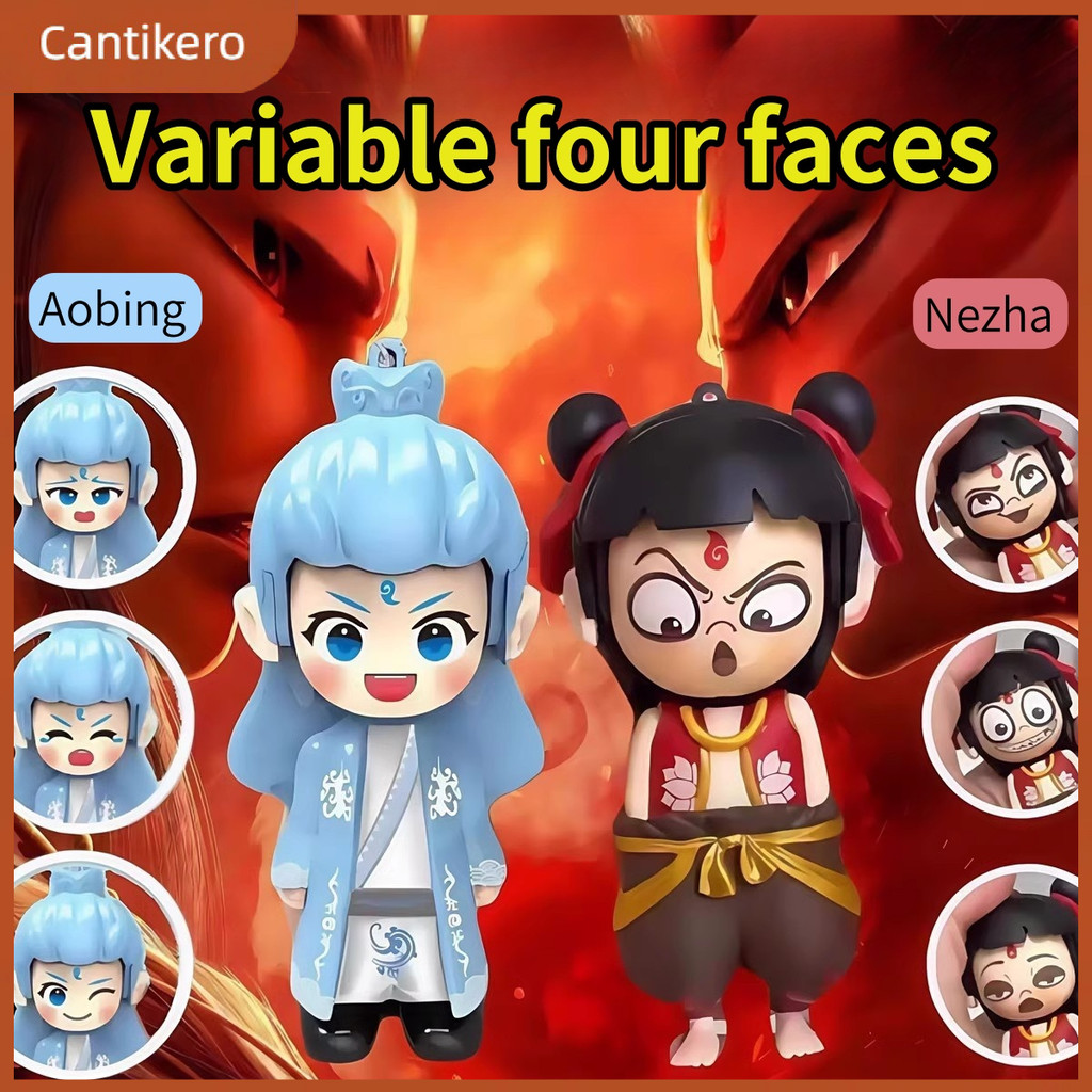 [Hot] Aobing/Nezha Emoticon Face-Changing Toy / Creative Press Doll ...