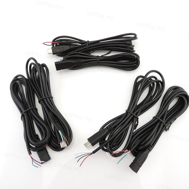 2meter 2pin 4pin core Type-C Male Female diy Power Supply Extension ...