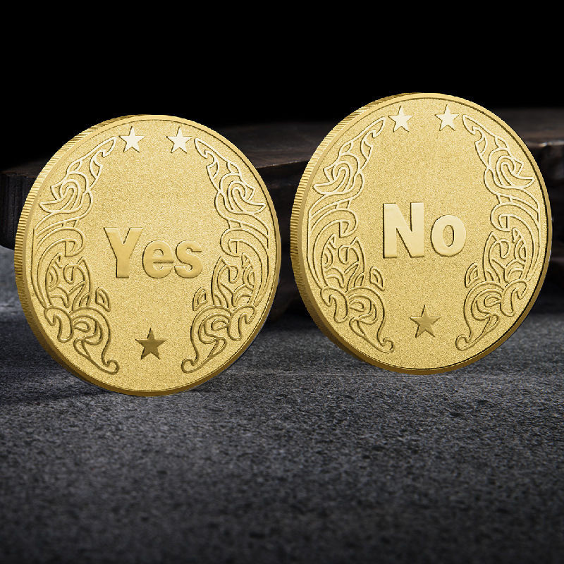 Yes NO Decision-making Coin Good Luck Game Entertainment Props Creative ...