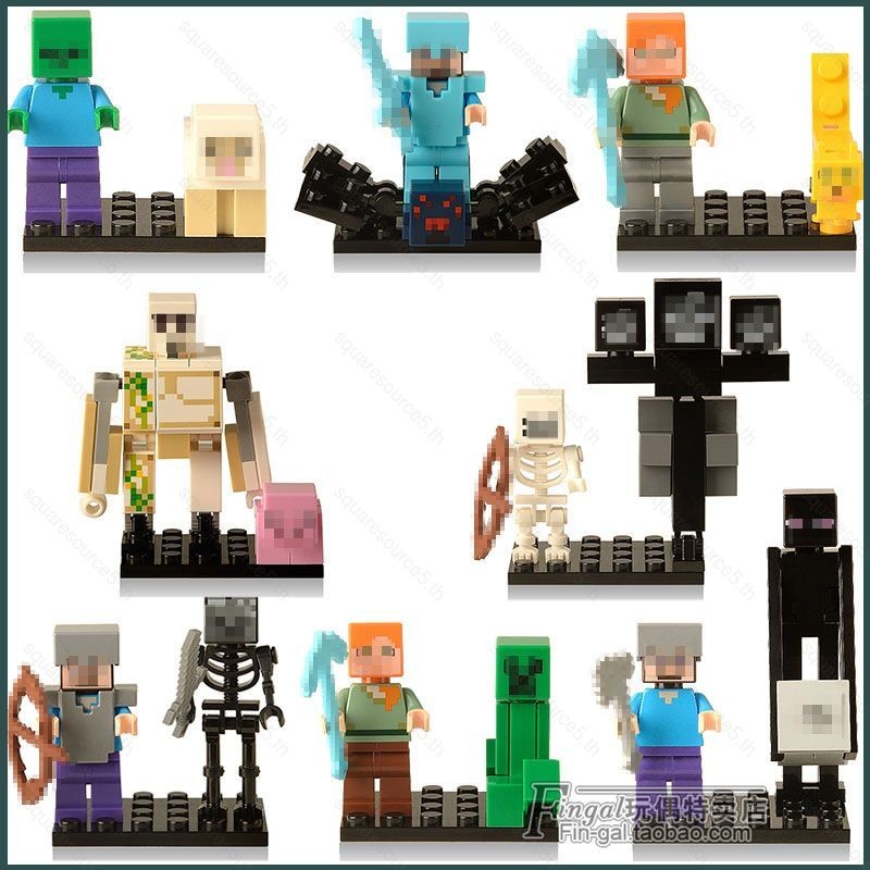 SQ5 2in1 Custom LEGO MINECRAFT Mini Figures Story Mode Steve Alex ...