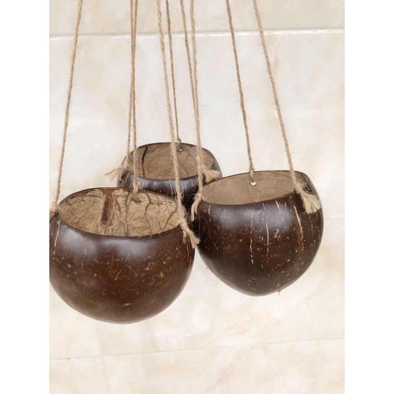 Periuk Gantung Tempurung Kelapa Mesra Alam Periuk Gantung Dinding ...
