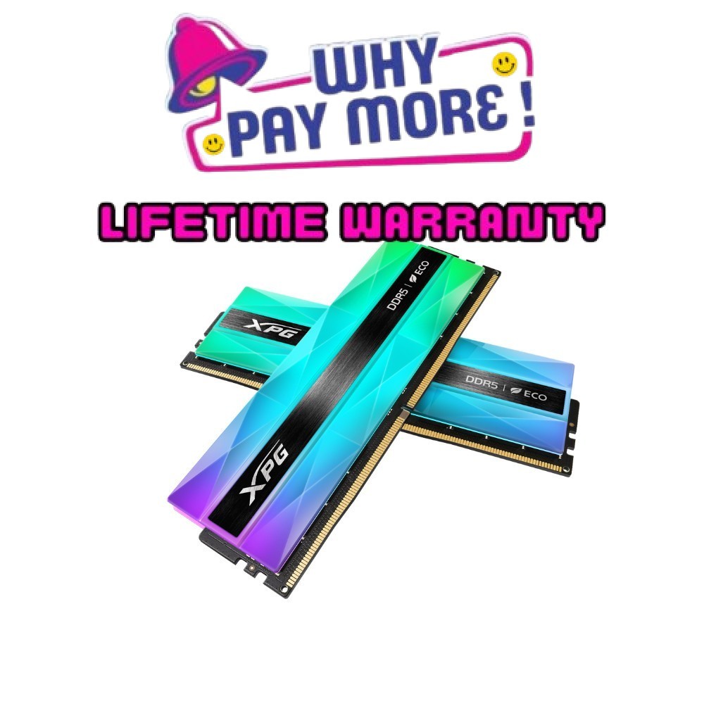 XPG LANCER NEON RGB 32GB DDR5 6400MHZ | 7200MHZ Desktop Ram | 16GB x 2 ...