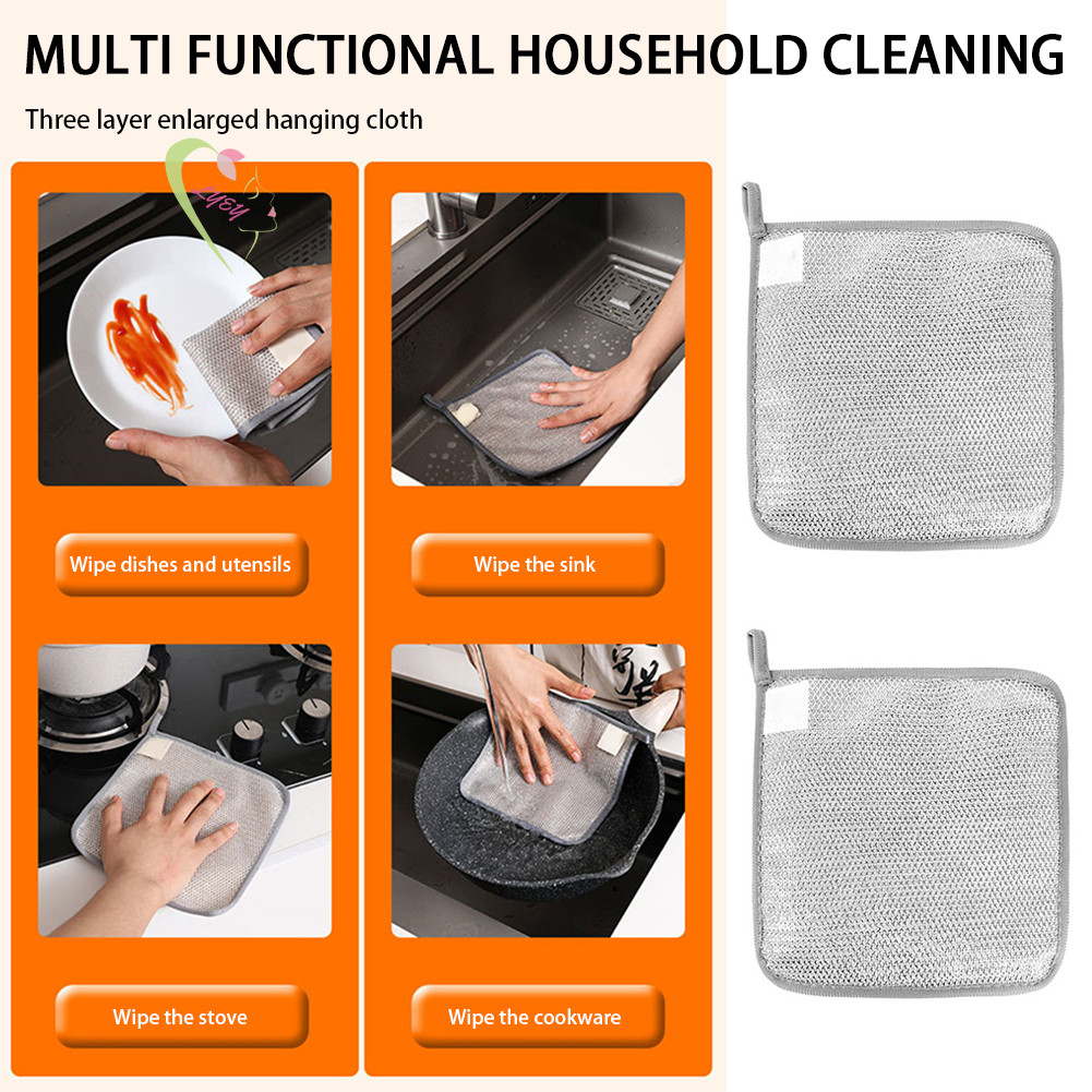 Non Scratch Wire Dishcloth Powerful Cleaning For Sinks | Shopee Malaysia