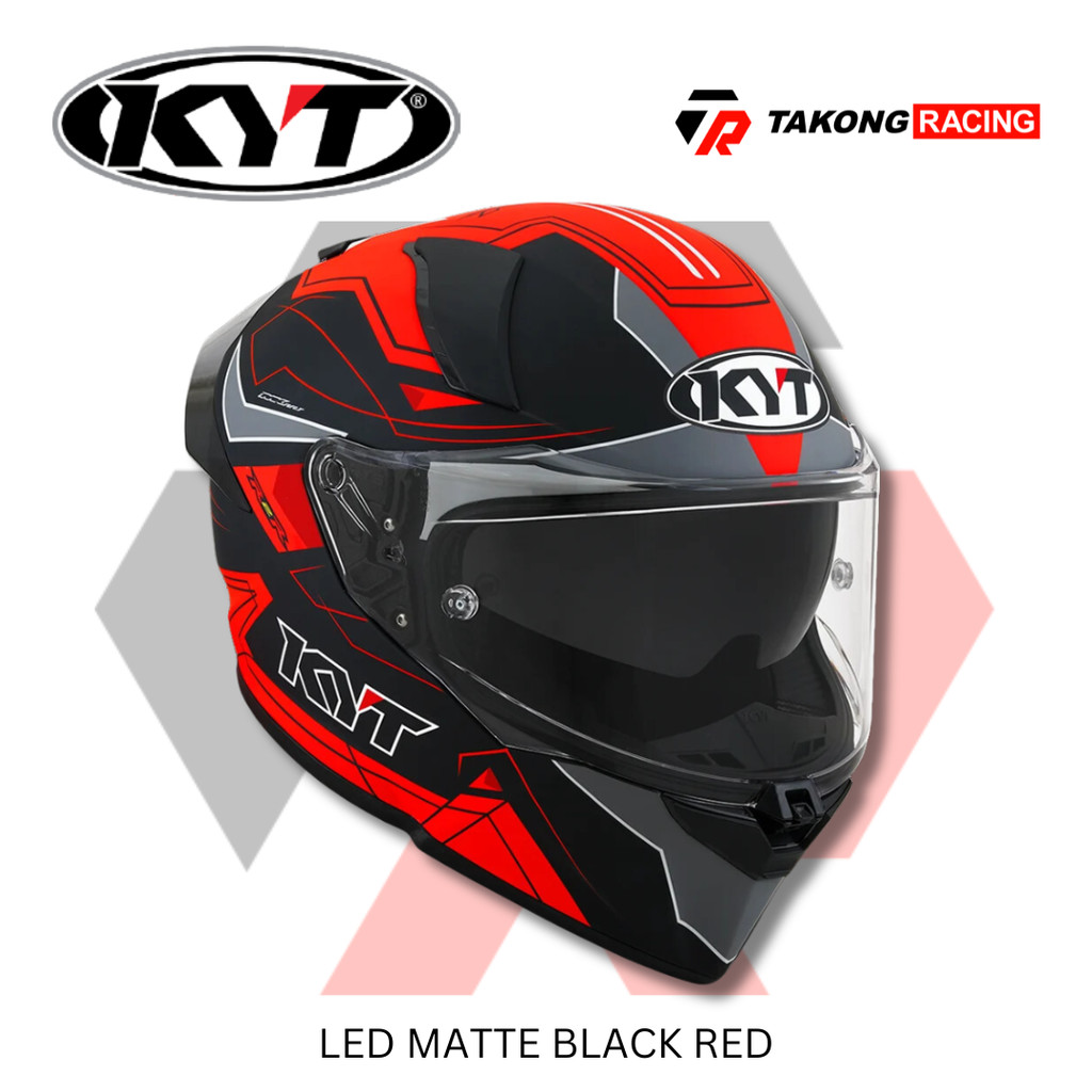 KYT Helmets R2R Pro - LED Matte Black Red | Shopee Malaysia