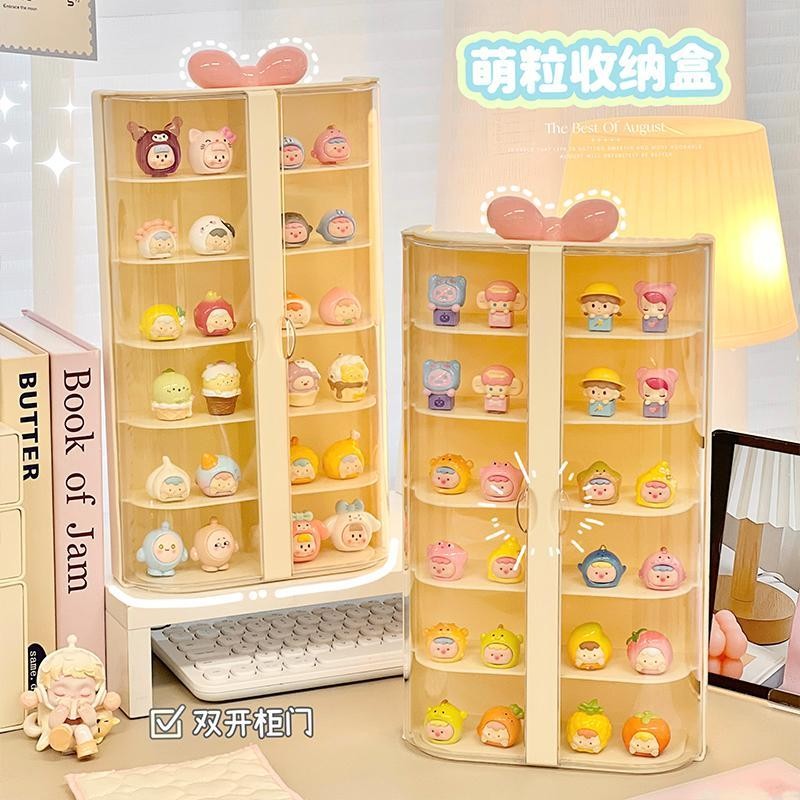 Multi-Layer Transparent Cute Particle Display Stand Desktop Cute Bow ...