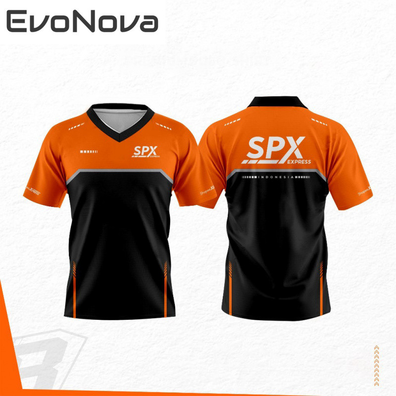SPX express Shopee xpress, ShopeeFood rider short sleeve V-neck tshirt ...