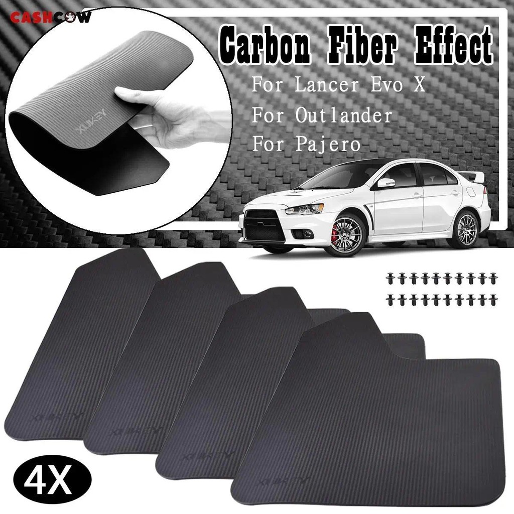 Mud Flaps For Mitsubishi lancer Evolution EVO X ix L200 Pajero Mini ASX ...