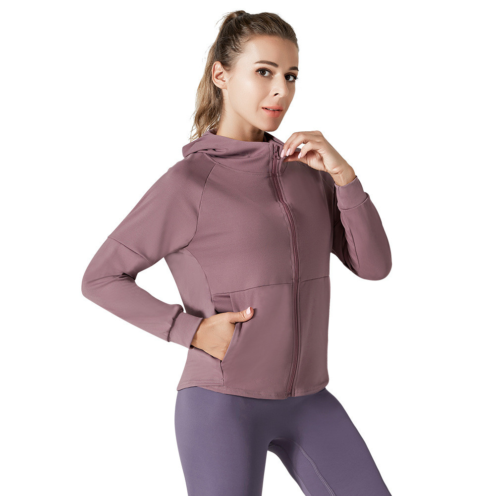 Gym Hoodie Sportswear Training Coat Solid Leisure Women Sport Top ...