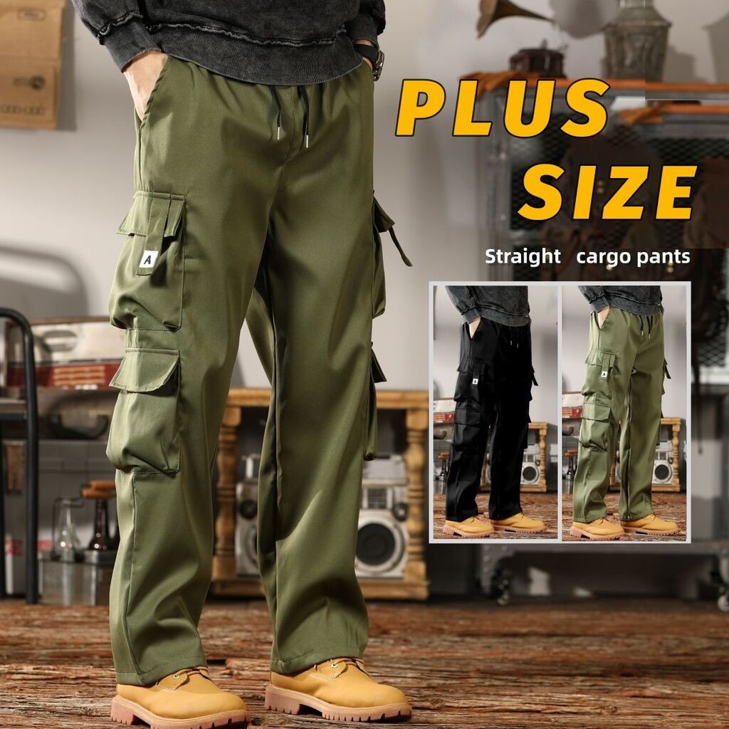 M-5XL Tactical Pants 6 Multiple Pocket Plus Size Straight Cut Kargo ...