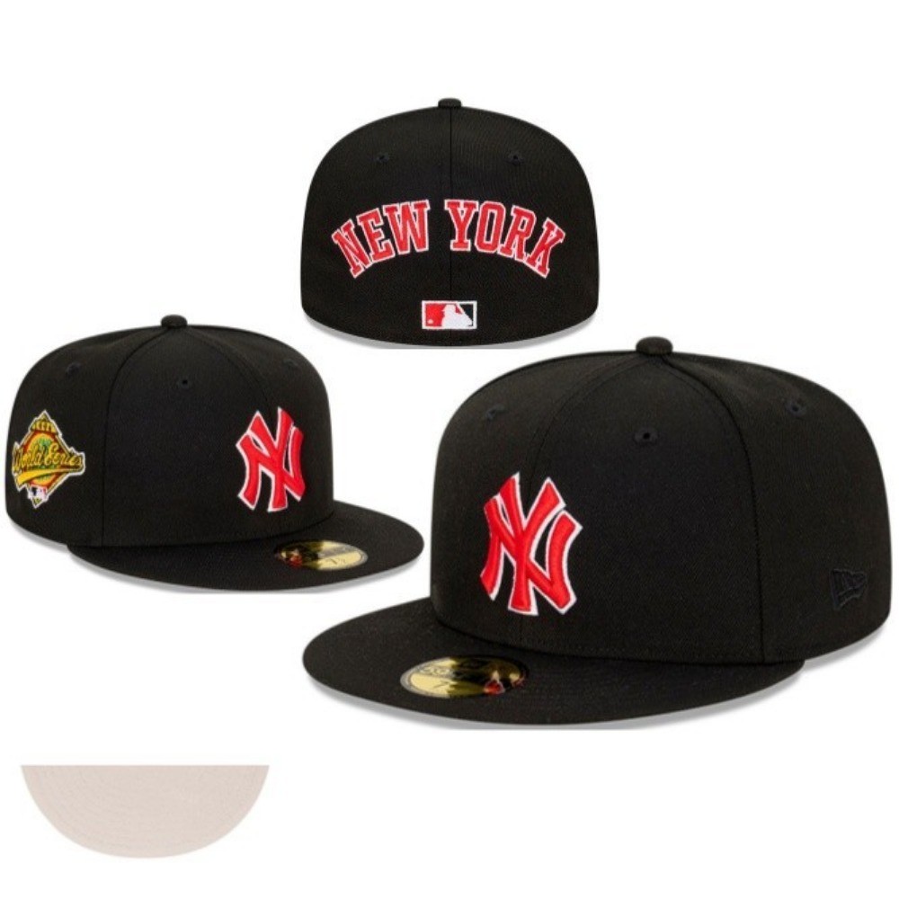 New MLB Fan Support Hats New Era New York Yankees Black Side Embroidery ...