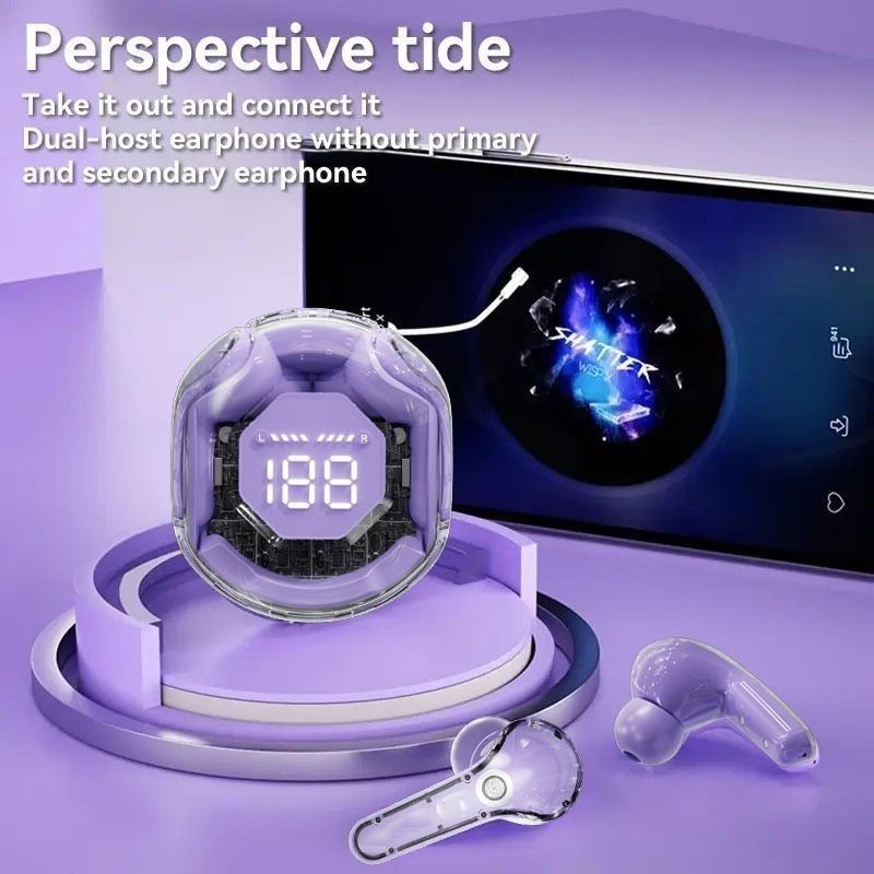 Transparent Ultrapods PRO TWS 5.3 Bluetooth Earphones Wireless Earphone ...