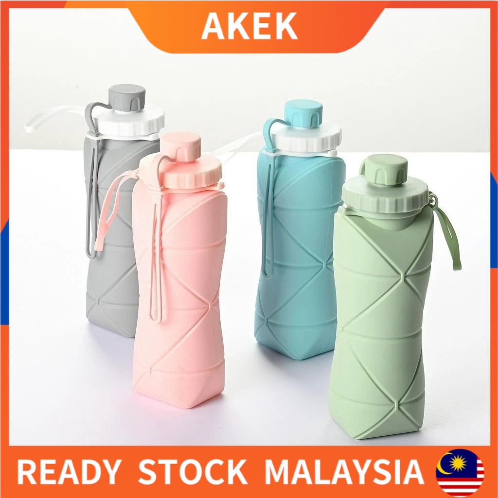 600 ml botol air sukan boleh lipat botol air boleh lipat kalis bocor ...