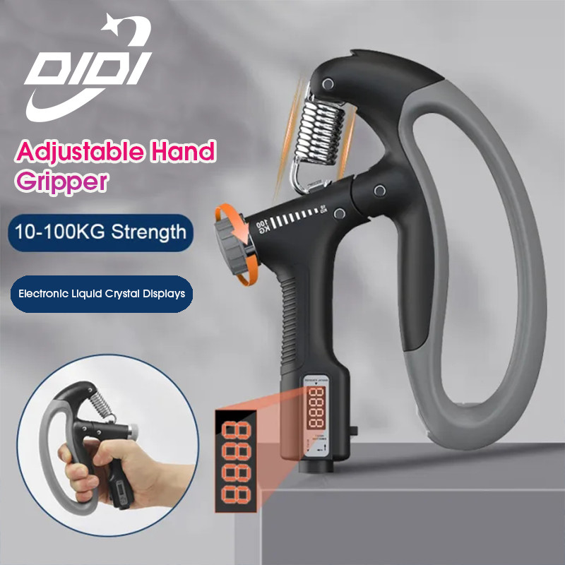 DIDI Hand Gripper 10-100KG Electronic Counter Hand Grip Adjustable Hand ...