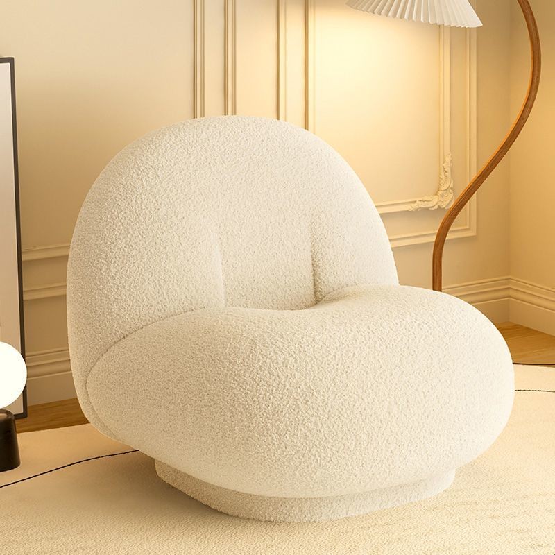 Influencer Lamb Fleece Sydney Chair ins Style Lazy Sofa Chair Simple B ...