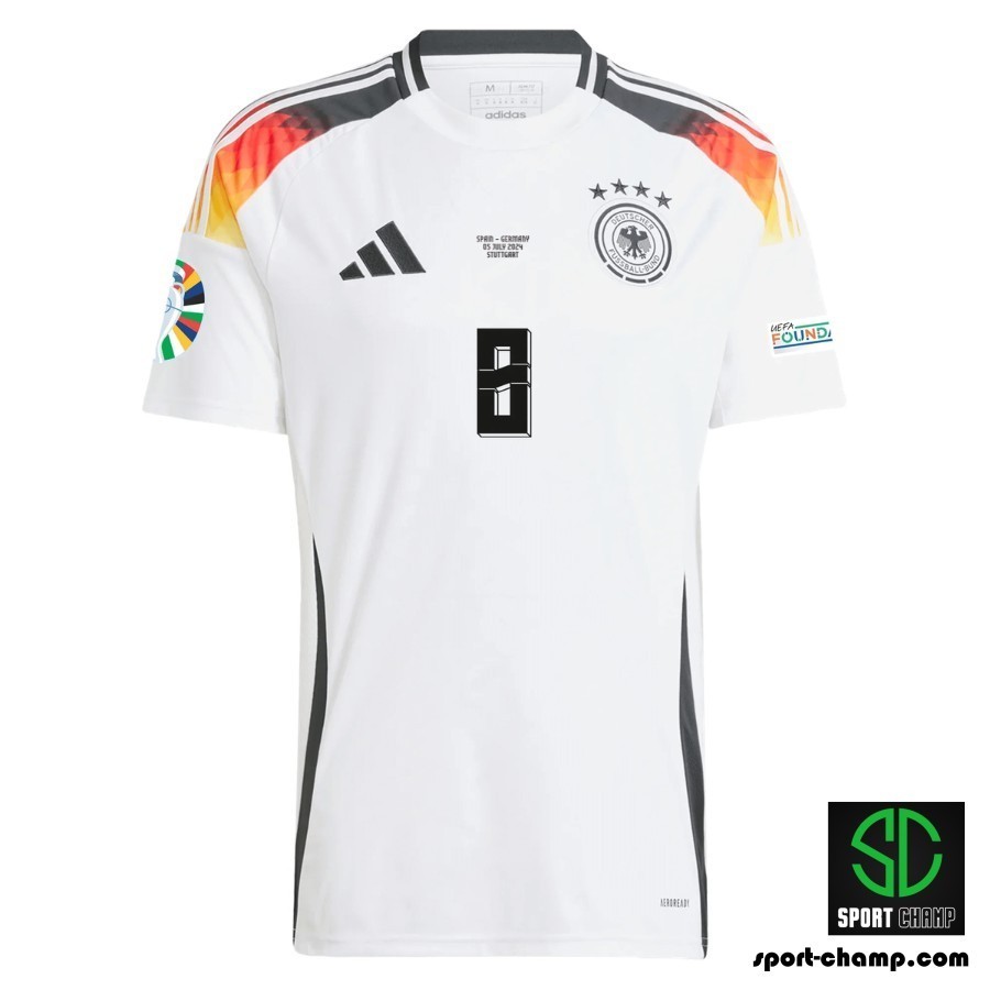 ADIDAS GERMANY 2024 HOME SHIRT WITH KROOS 8 AND EURO 2024 LAST MATCHDAY ...