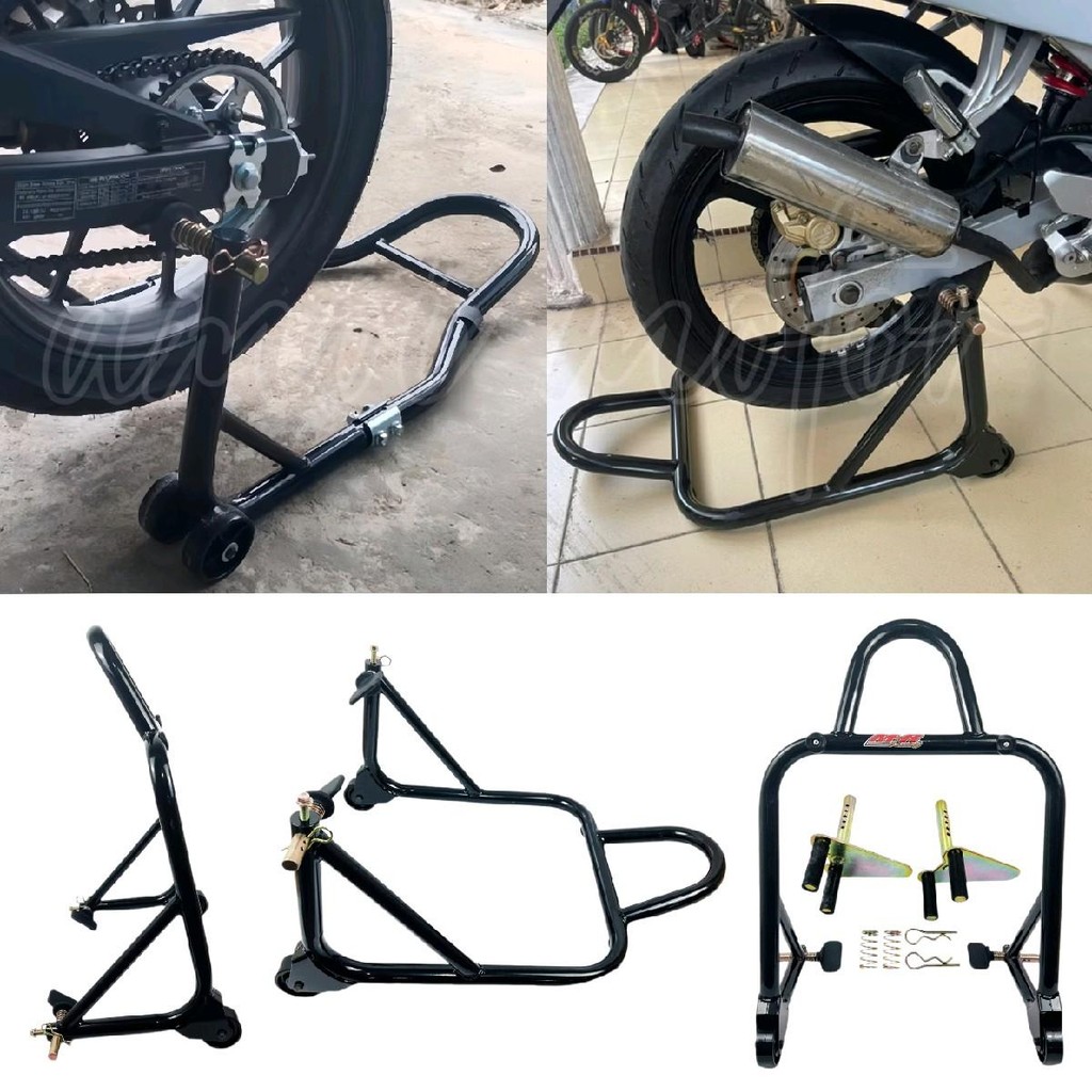 Universal Paddock Stand Front Rear 2 IN 1 Fromt Fork + Swing Arm Heavy ...