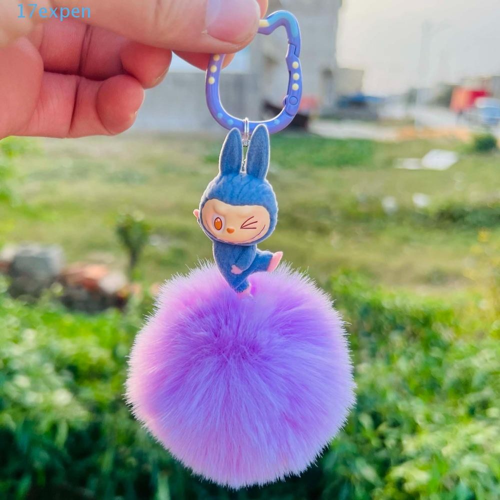 EXPEN Lazy Yoga Labubu Doll, Silica Gel Plush Ball Crybaby Phone Chain ...