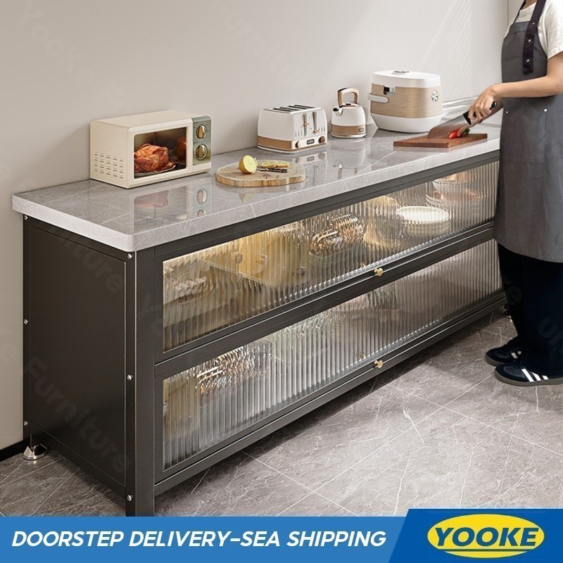 Rust Yookekitchen Proof Kitchen Cabinet Shelf Carbon Steel Floor ...