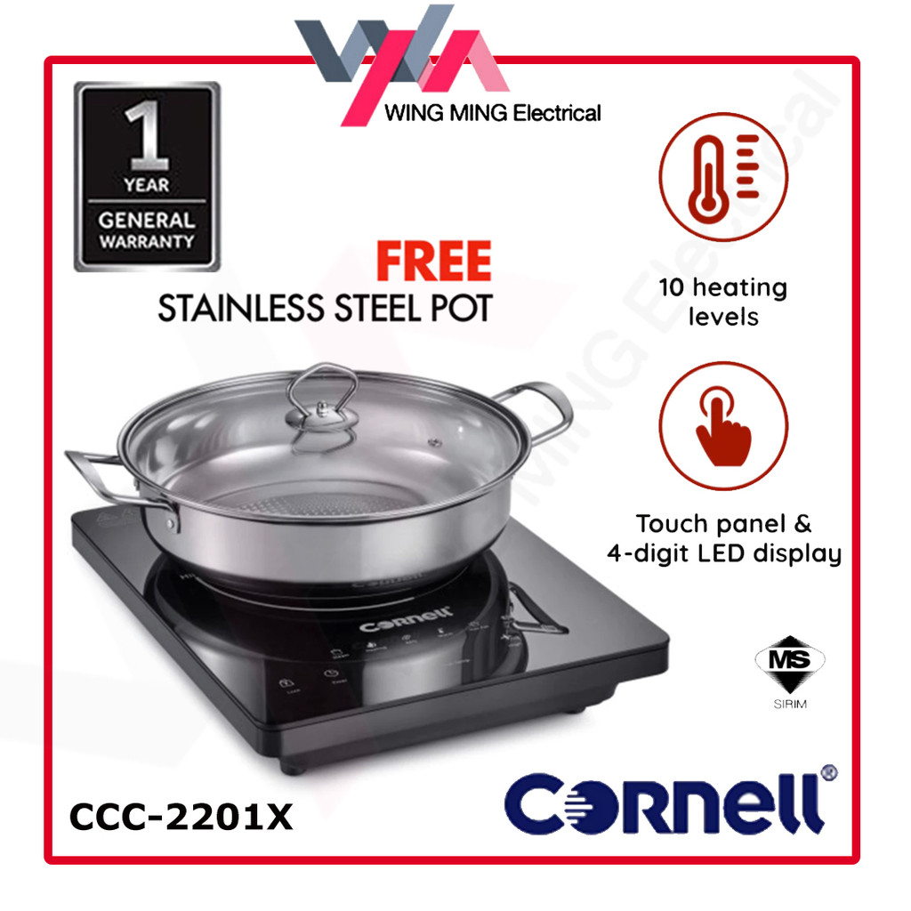 Cornell Ceramic Cooker with Stainless Steel Pot | CCC-2201X (Hot Pot ...