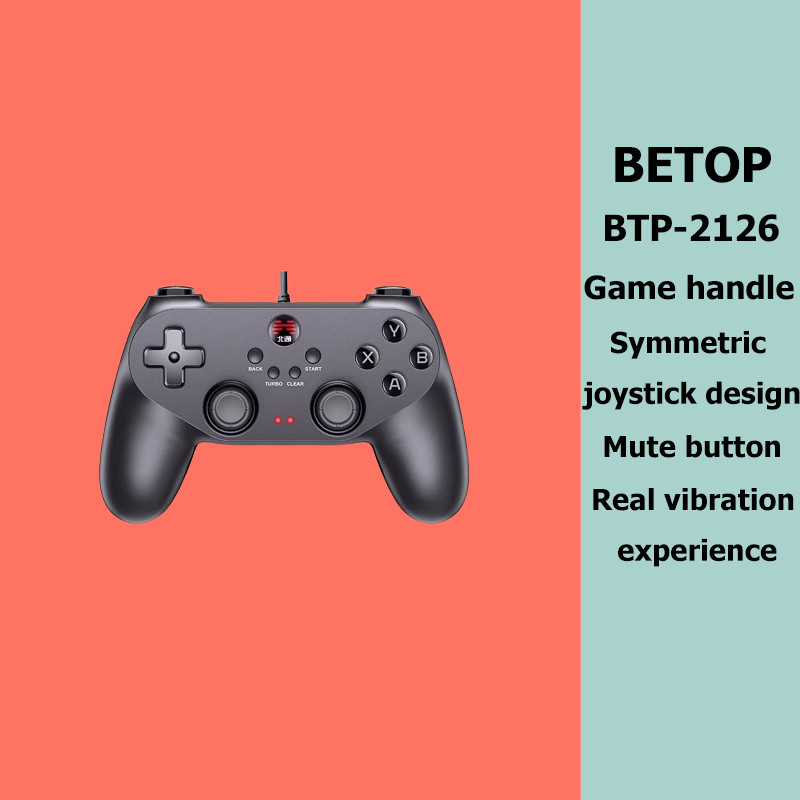 BETOP BTP-2126 Wired PC Game Controller Dual Vibration Gamepad Joystick ...